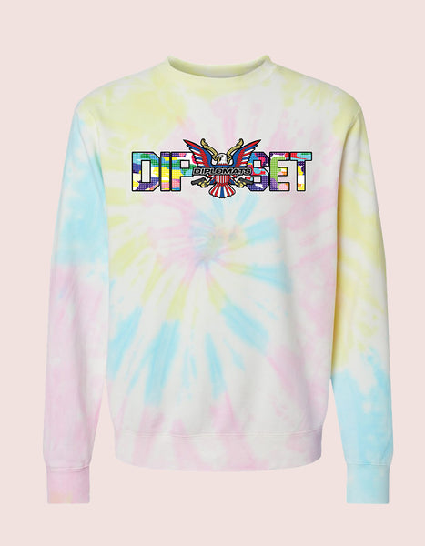 Tie Dye Dipset Crewneck Sweater | DIPSET COUTURE